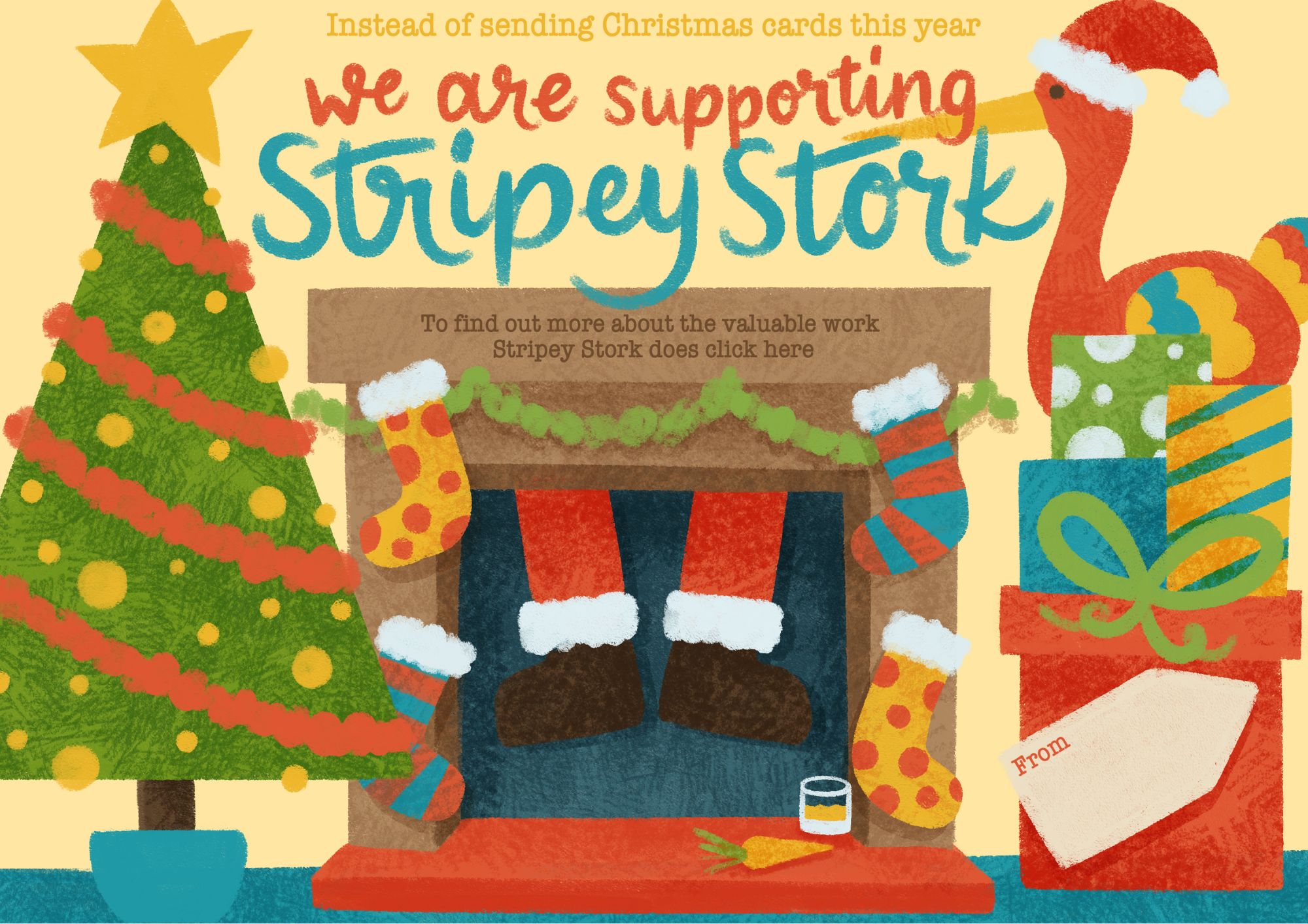 Santa Stork - Stripey Stork