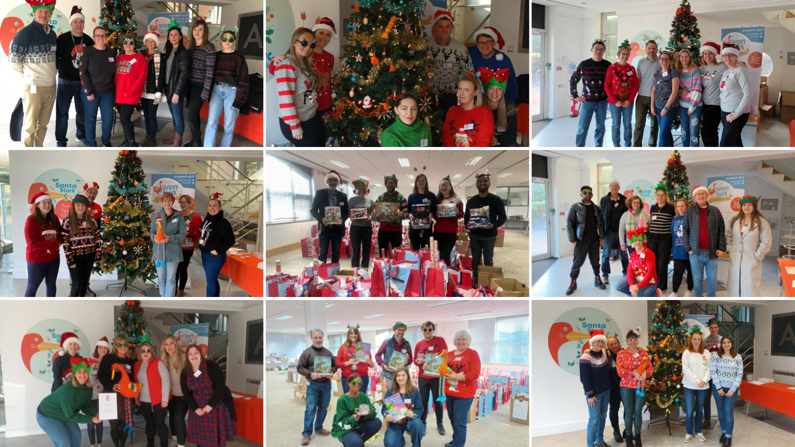 Santa Stork 2022 - spreading kindness across Surrey - Stripey Stork