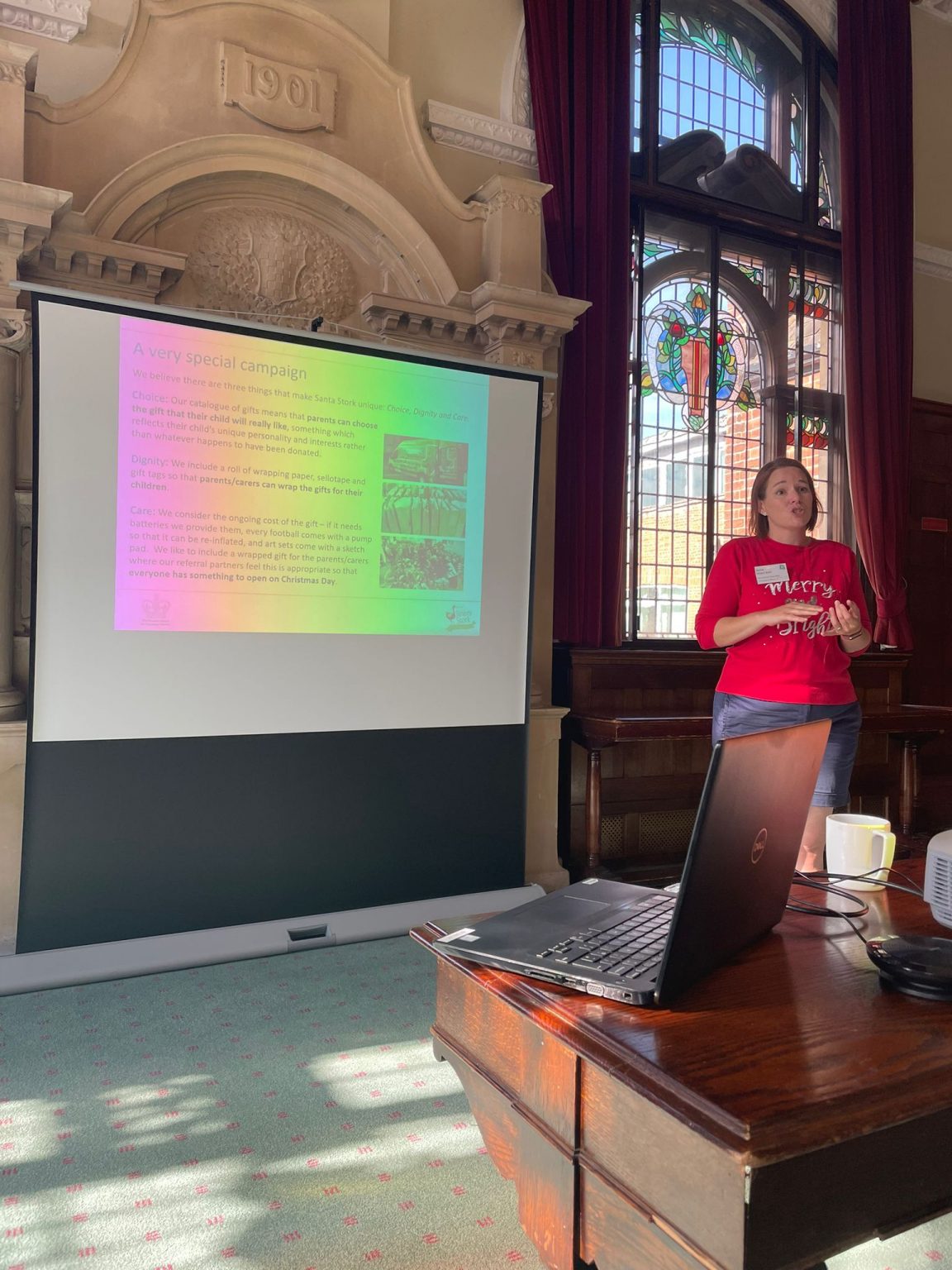 Santa Stork 2022 - spreading kindness across Surrey - Stripey Stork