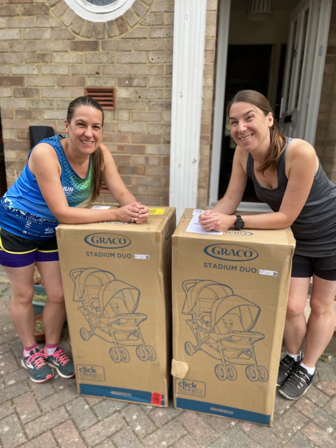 Marie and Emma Double Buggy - Stripey Stork