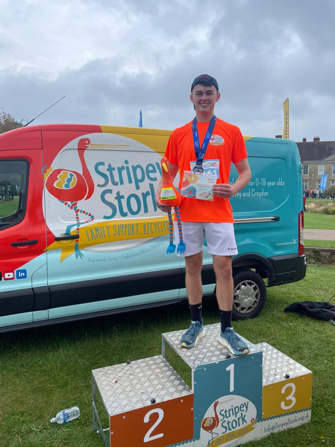 Run Reigate 2024 Ben - Stripey Stork